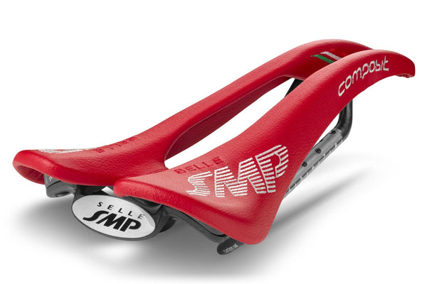 Selle SMP Composit Saddle with Carbon Rails (Red) – Summit Prestige