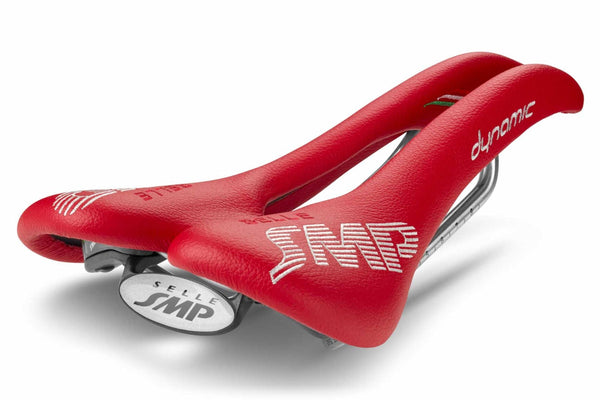 Selle SMP Dynamic Saddle with Steel Rails (Red) – Summit Prestige