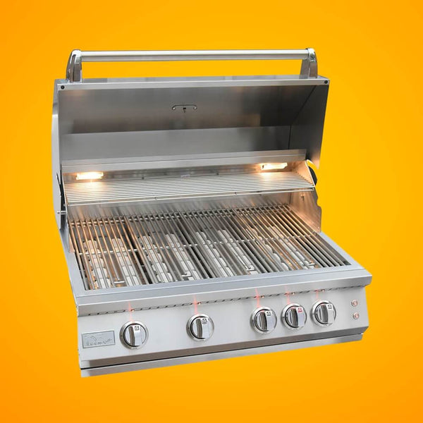 KoKoMo Grills 32" Professional 72K BTU LP/NG 4 Burner Built-In Stainle ...