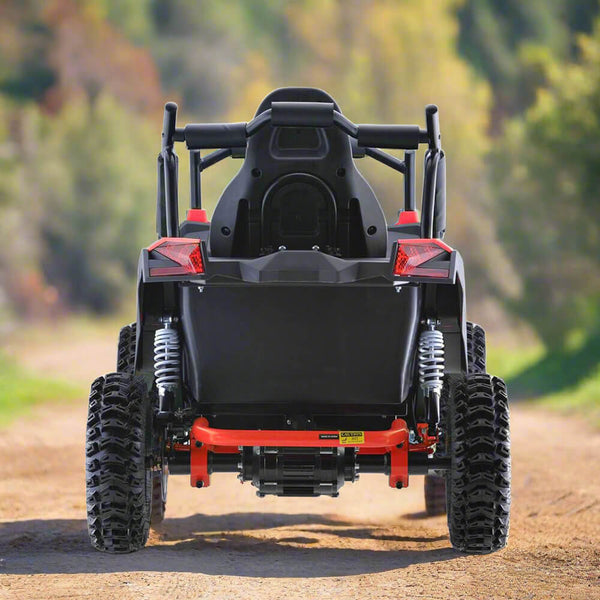 MotoTec Raider 1200W 48V/12AH Kids Electric Full Suspension UTV, Red ...