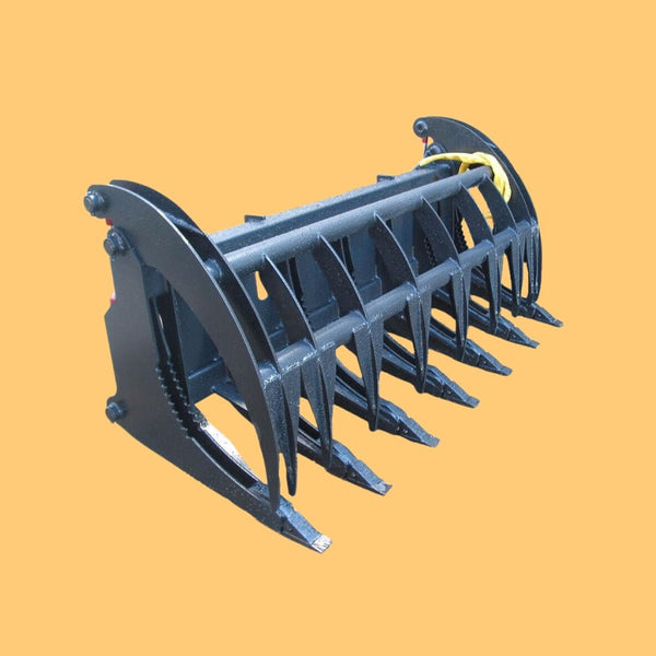 Premium Heavy Duty Root Rake Grapple Skid Steer Attachment With Teeth ...