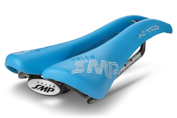 Selle SMP Stratos Saddle with Carbon Rails (Light Blue) – Summit Prestige