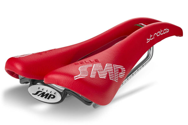 Selle SMP Stratos Saddle with Steel Rails (Red) – Summit Prestige